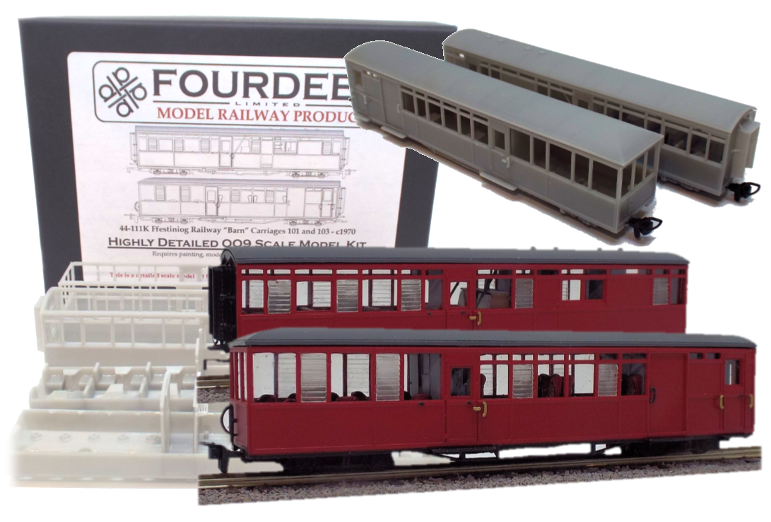 Fourdees Ffestiniog Centenary / Barn Carriages 101 and 103 009 / OO9 ...