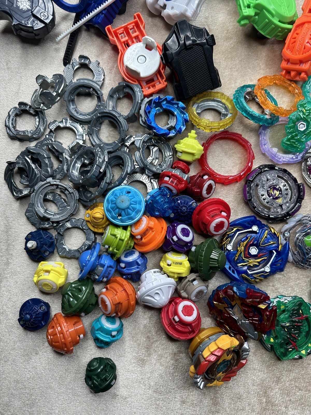 Big Beyblade TOMY Hasbro Takara Metal Plastic String Launchers Lot