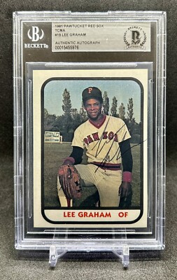 1981 TCMA Pawtucket #19 Lee Graham RC BAS Authentic Signed Auto Red Sox ...