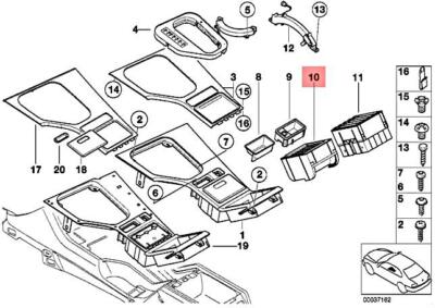 Genuine BMW Center Console Storing Partition Centre E39 520d ...