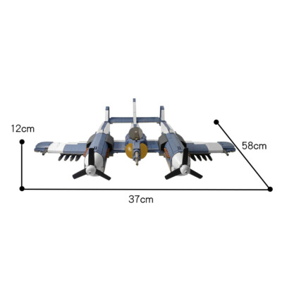 Construction Toys Aircraft Airplane with Dual Props Opening Cockpit ...