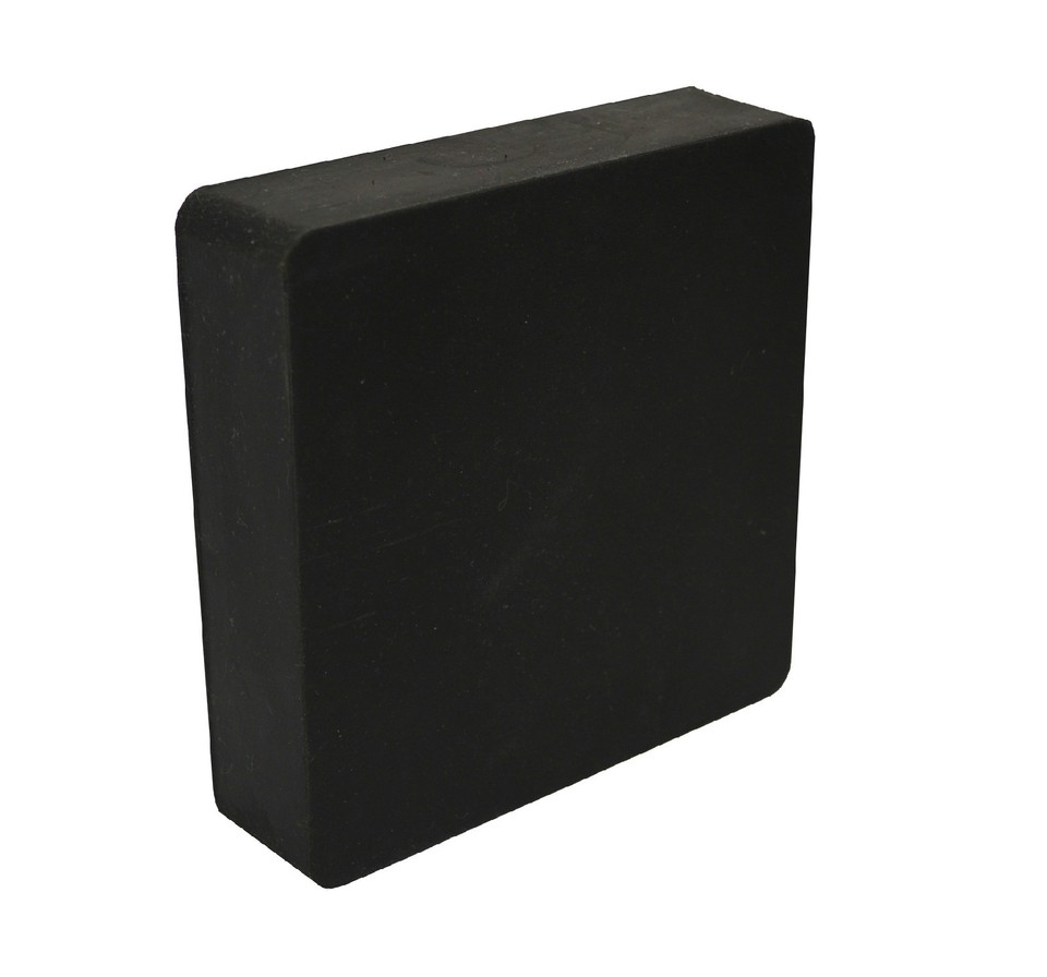 JEWELERS BENCH BLOCK RUBBER 4" x 4" SQUARE 1" THICK BASE FOR STEEL ...