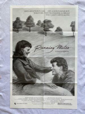 RUNNING MATES - 27"x41" Original Movie Poster One Sheet 1986 Folded ...