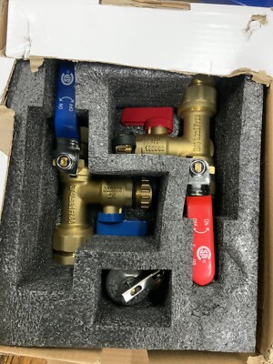 3/4" Tankless Water Heater Isolation Valve Kit With Relief Valve OPEN ...
