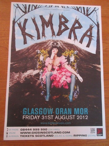 KIMBRA - GLASGOW ORAN MOR 2012 MUSIC SHOW- TOUR MEMORABILIA CONCERT/GIG ...