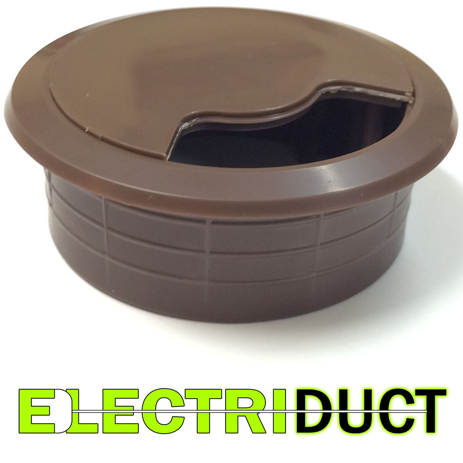 Plastic Round Office Computer Desk Table Grommets - Brown - 2.375 ...