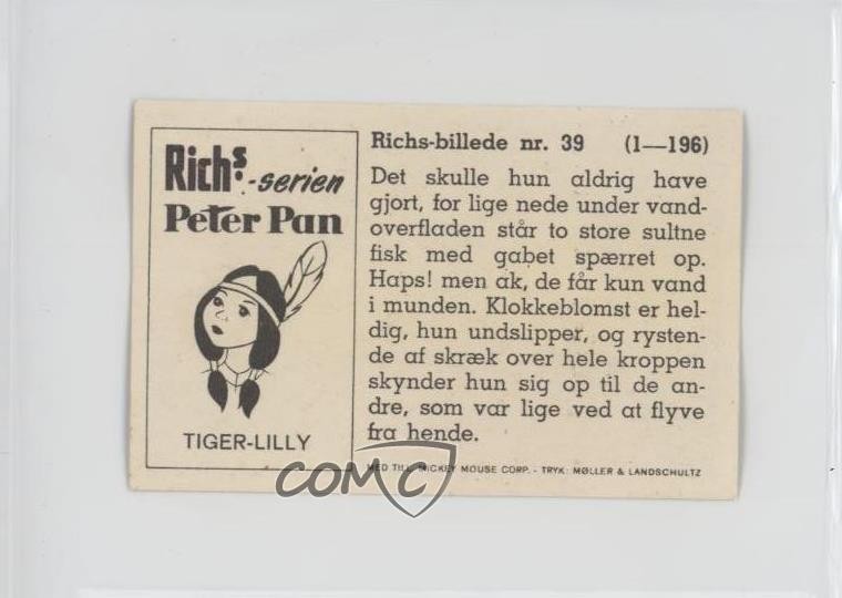 1953 Rich's Serien Peter Pan Stickers Tinker Bell #39 02ro | eBay