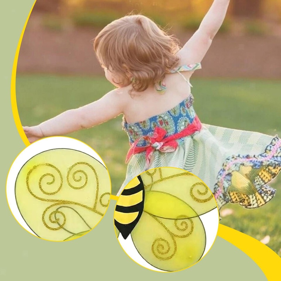 Kids Bee Costume Set Bee Wings Headband for Cosplay Masquerade Role ...
