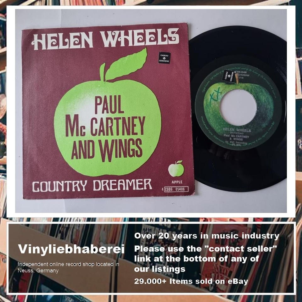 Paul Mccartney and Wings - Helen wheels 7'' Vinyl Belgium | eBay