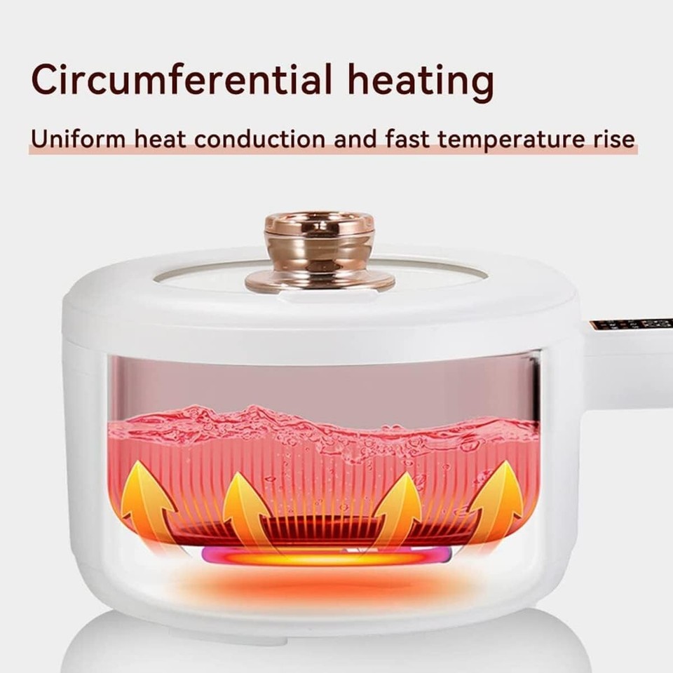 1.8L Electric Hot Pot with Strainer, Non-Stick Rapid Multi-Purpose ...