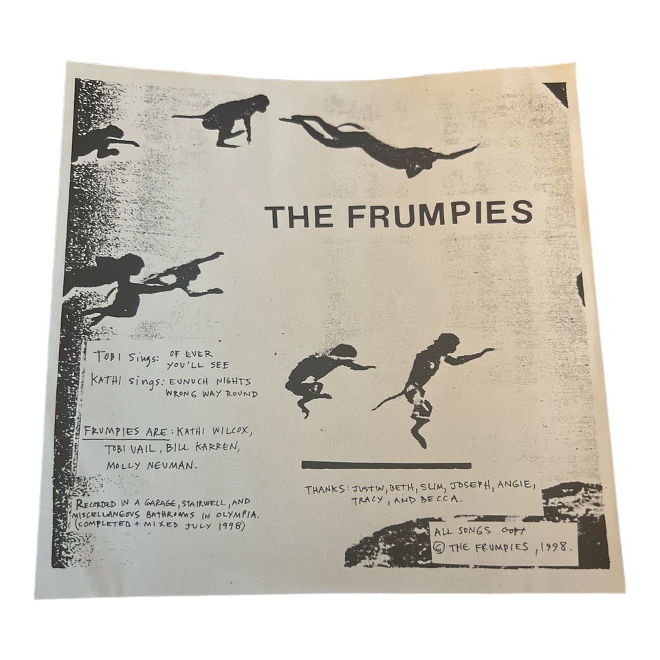 The Frumpies- Eunuch Nights 7” Record, 1998 Kill Rock Stars, Tobi Vail ...