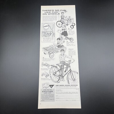 AMF 1964 Print Ad AMFlite Cobra Duo Deck Velocipede Big 4 tractor Super ...