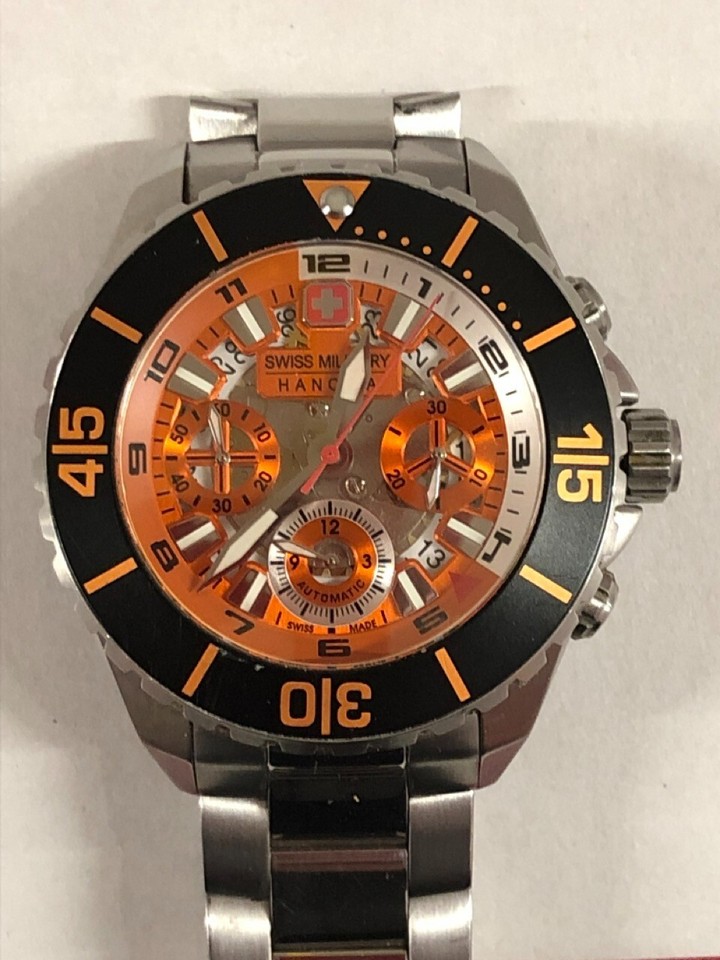 Swiss Military Hanowa Hans Noll Automatic Chrono Watch with Box ...