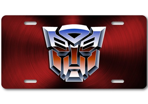 Transformers ART Autobot Color logo Aluminum Car Truck License Plate ...
