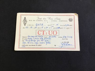 Vintage QSL Radio communication card Portugal 1951 R37592 | eBay
