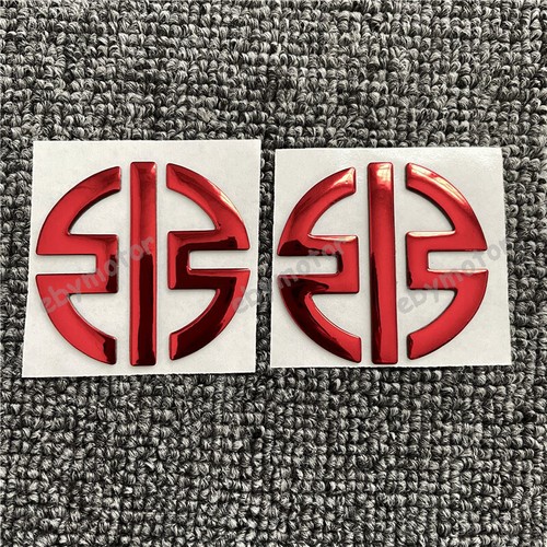 Motorcycle Gas Tank 3D Emblem Decals For 400 650 H2R Stickers Badge Red ...