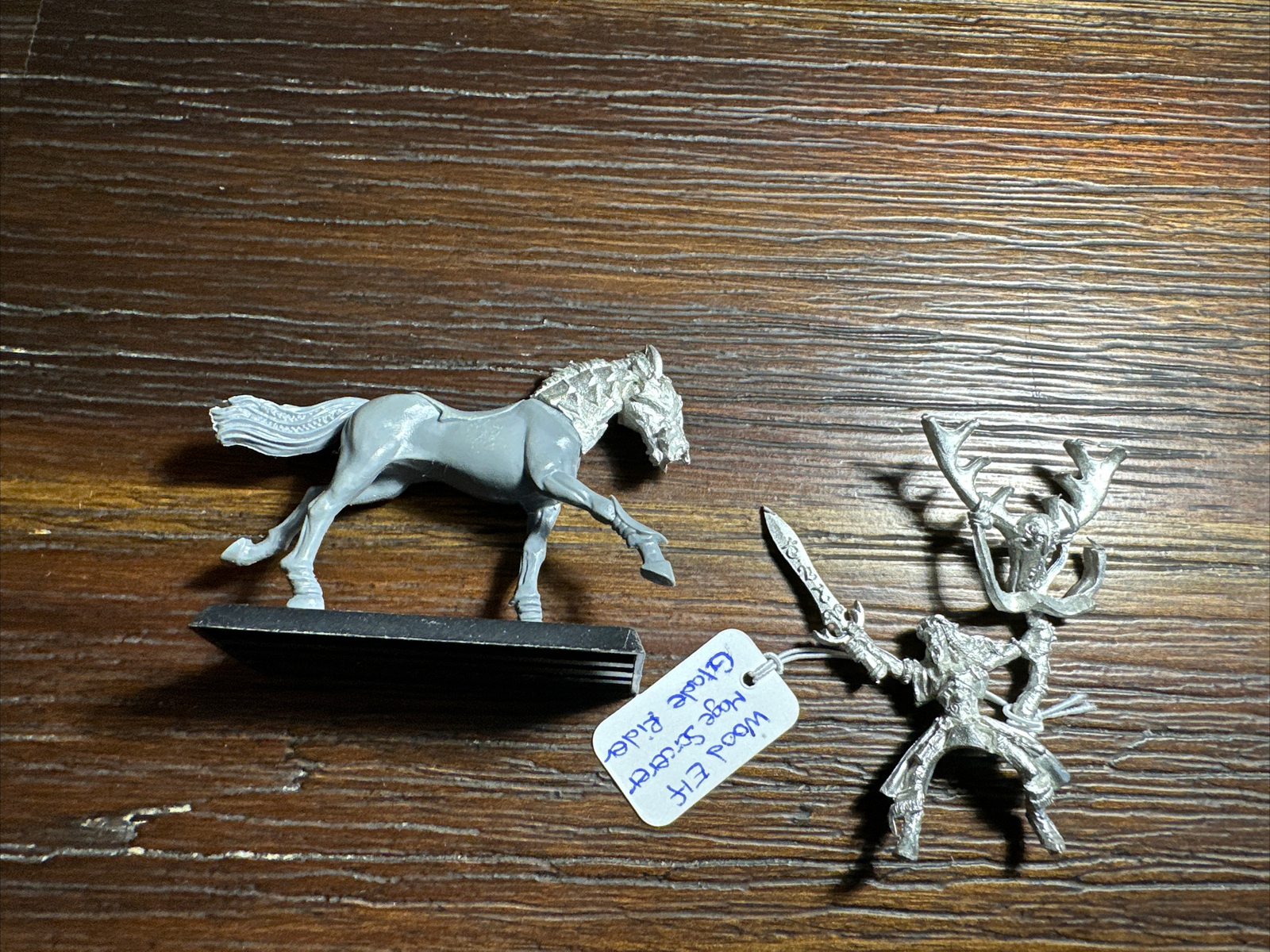 GW Warhammer Wood Elf Mage Sorcerer Mounted Elves Metal OOP Glade Rider ...