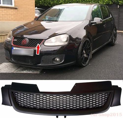 Black Front Grille Grill Bumper Sport Honeycomb For VW Golf Rabbit MK5 ...