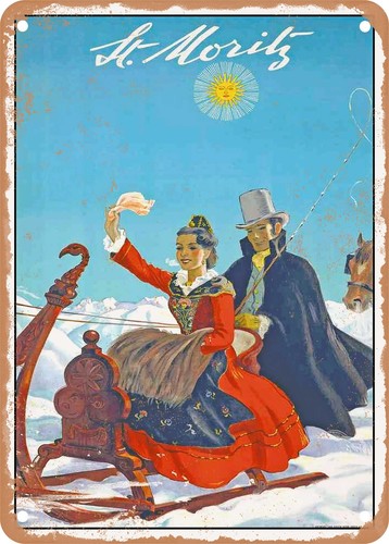 METAL SIGN - 1944 St. Moritz Vintage Ad | eBay