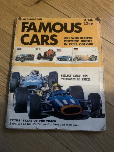 TOP SELLERS FAMOUS CARS STICKER ALBUM 1 STICKER MISSING 1970 | eBay