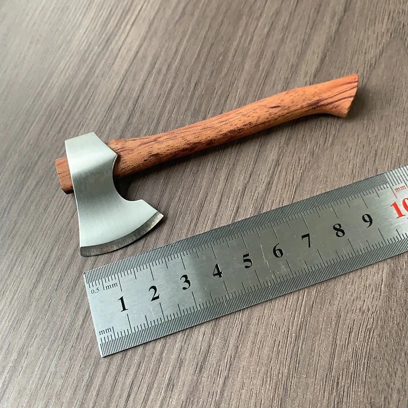 Stainless Steel Mini Mountain Axe Wood Handle Outdoor Camping Utility ...