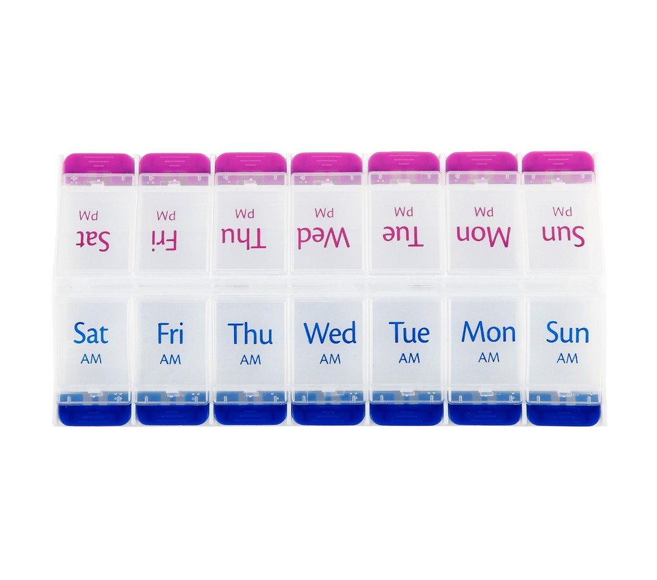 Smart Essentials 7-Day Pill Organizer – AM/PM Weekly Medication Case | eBay