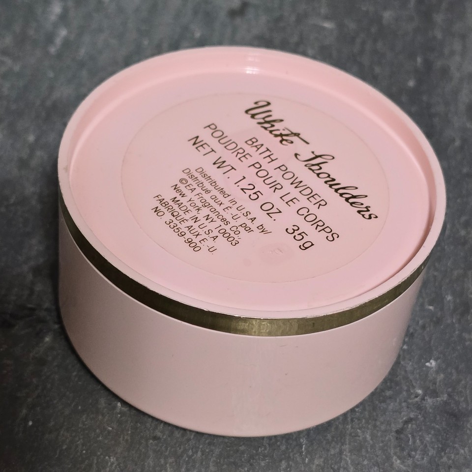 NOS White Shoulders Perfume Scent Bath Powder Sealed 1.25 oz Talc ...