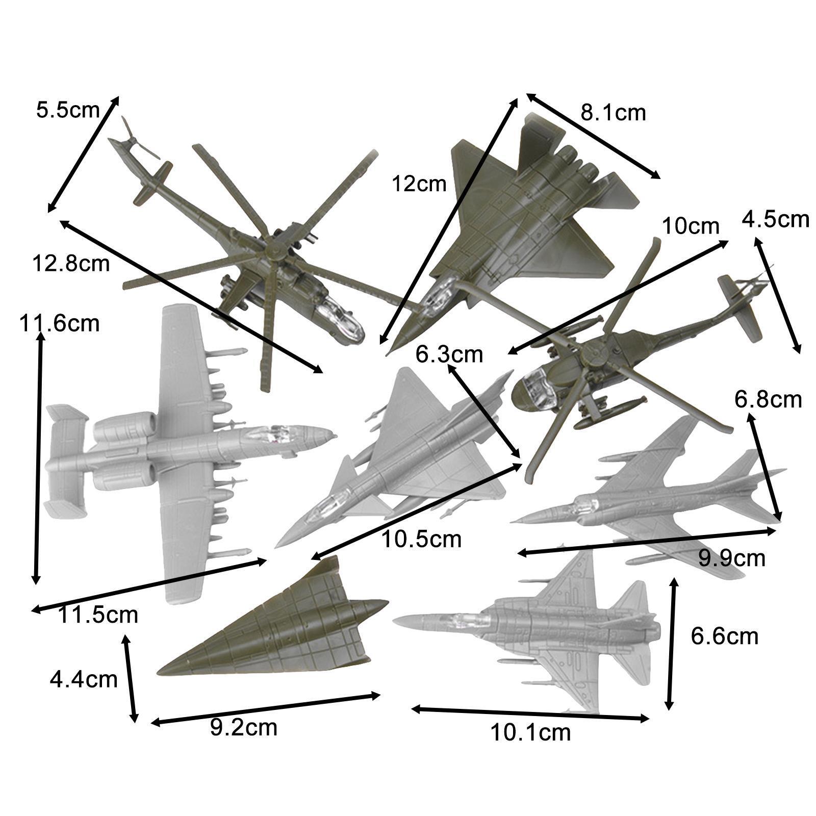 8x Small Aircraft Model Set Easy to Use Aircraft Assembled Model for ...
