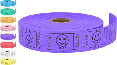 500 Raffle Tickets, Smile, Purple (8 Color Selection), Single Roll ...