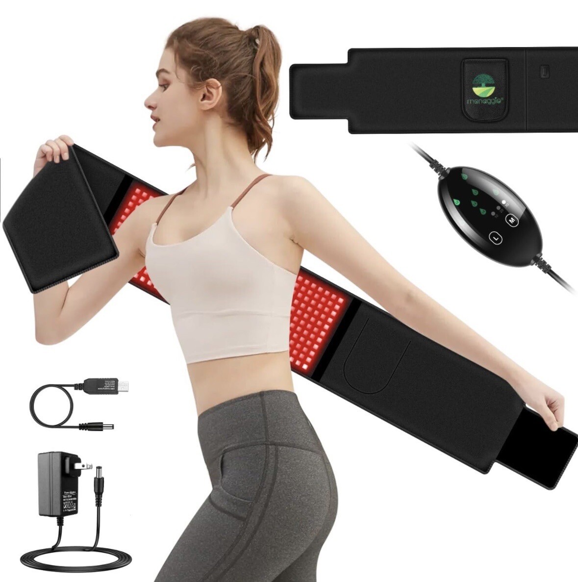 Laser Lipo LED Red Light Therapy Belt Pain Relief Near Infrared Weight ...