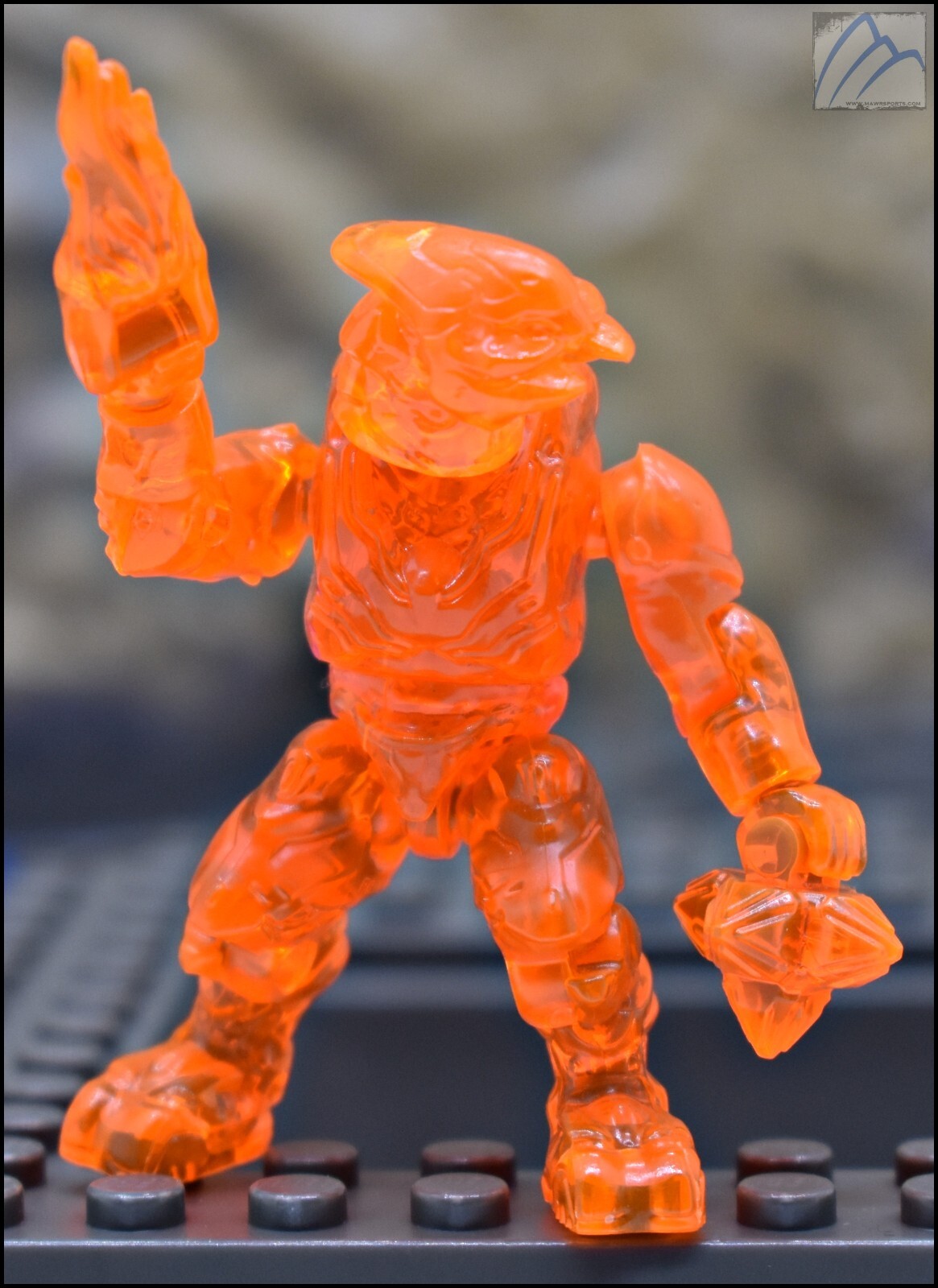 HALO MEGA BLOKS TRANSLUCENT ORANGE COVENANT STORM ELITE FIGURE 96978 ...