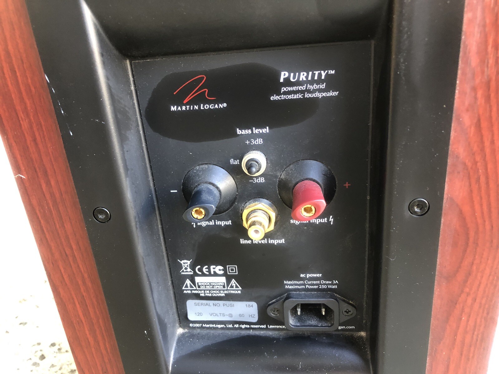 MartinLogan Purity Powered Hybrid Electrostatic Loudspeaker | Wired ...