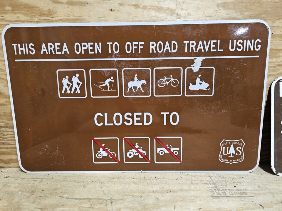 RARE - Large Vintage Decommissioned US Forest Service Sign..30inx18in ...