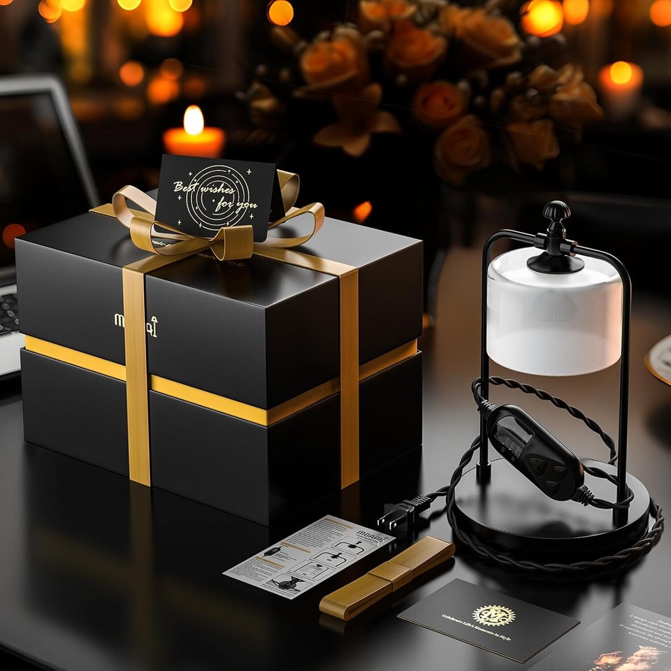 MOAMI Candle Warmer Lamp,Electric Wax Warmer with Glass Shade, Dimmable ...