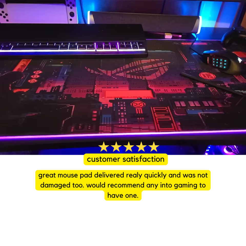 City Asus Rog Mouse Pad Rgb Backlit Gamers Mouse Mat Pc Accessories Led ...