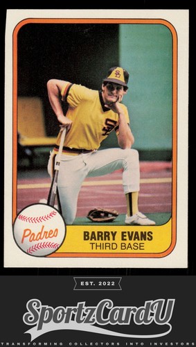 Barry Evans 1981 Fleer Near Mint or Better 10059398 Rookie | eBay