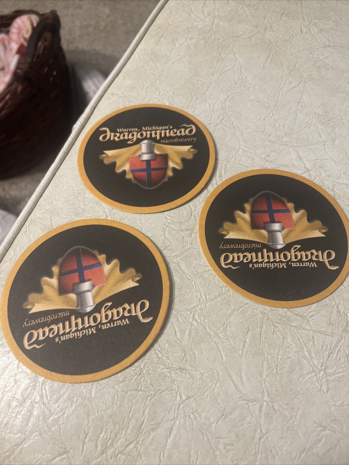 Lot Of 3 Coasters DRAGONMEAD Microbrewery ~ Warren, MICHIGAN ~ Est 1997 ...