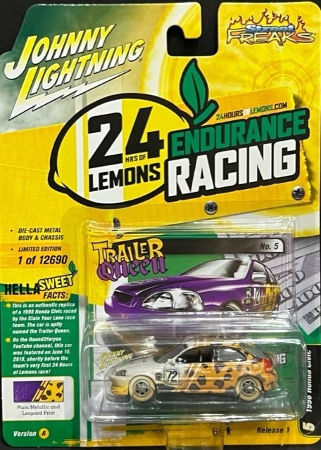 Johnny Lightning White Lightning CHASE 24hrs Lemons 1998 Honda Civic ...