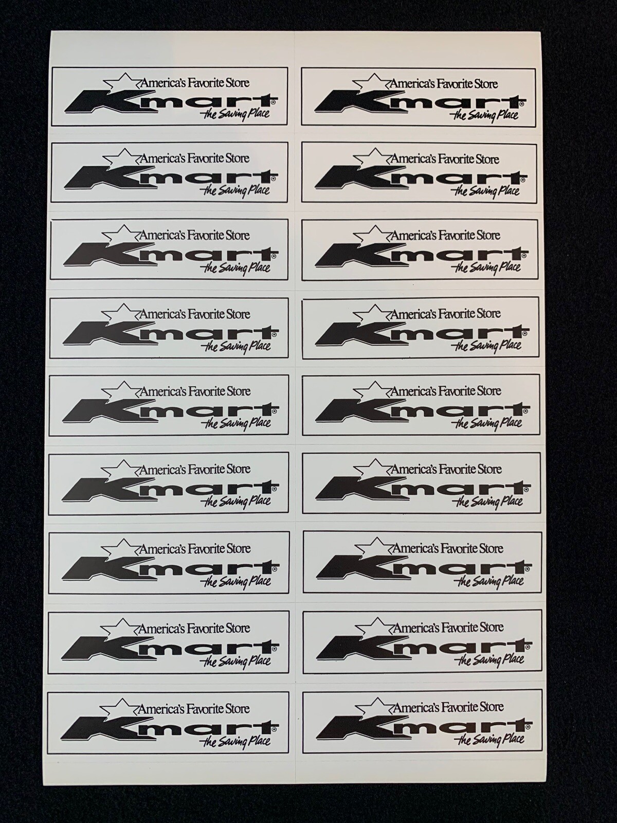 NEW! 90 Kmart Labels Self-Adhesive Black Letters White Background ...