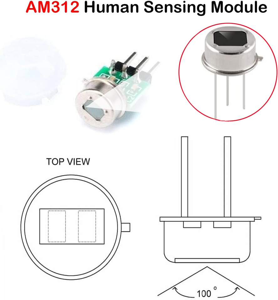 5PCS HC-SR312 AM312 Mini Pyroelectric Infrared PIR Human Sensor Module ...
