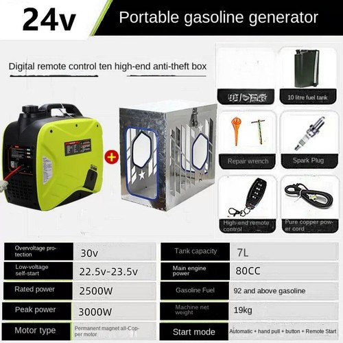 Car 24V Volt Parking Air-conditioning Gasoline Generator 2500W Self ...