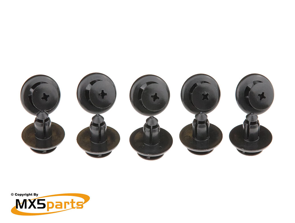 MX5 Wheel Arch Liner Splash Guard Clip Set x 10 Genuine Mazda MX-5 Mk2 ...