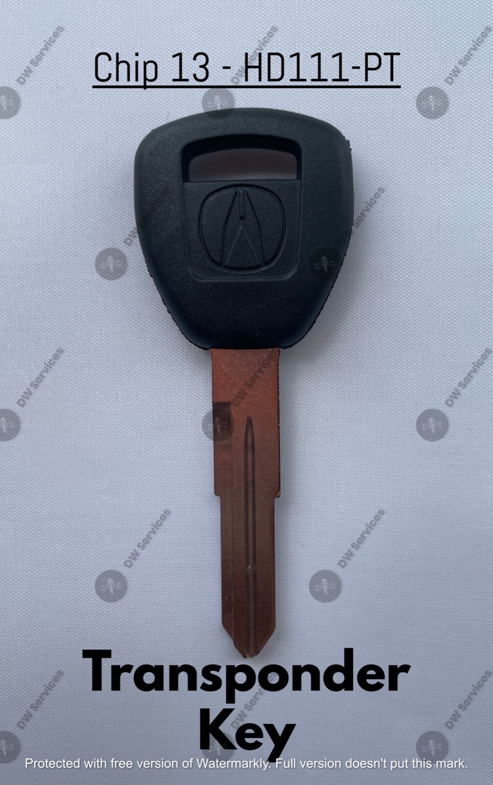 2x+OEM+Acura+Transponder+V-Chip+ID46+Ignition+Car+Key+HD111-PT+TL+TSX ...