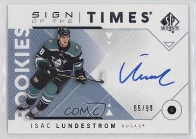 2018 SP Authentic Sign of the Times Rookies /99 Isac Lundestrom #SOTR ...