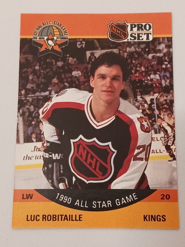 Luc Robitaille Los Angeles Kings 1990 Pro Set All Star Game Card #341 ...