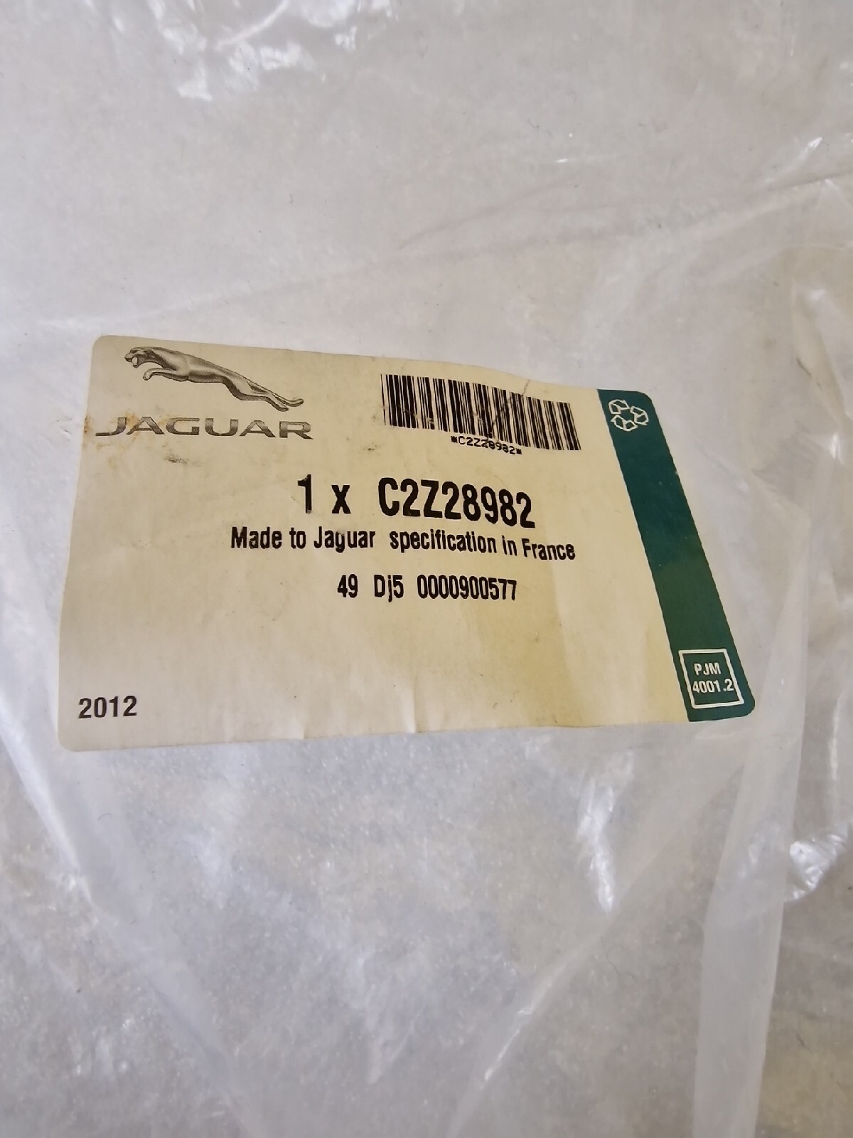 Jaguar XF 2013-2015 Engine Air Intake Duct Hose Genuine C2Z28982 for ...