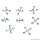 75 SETS OF METAL STEEL JACKS WITH SUPER RED RUBBER BALL GAME CLASSIC ...