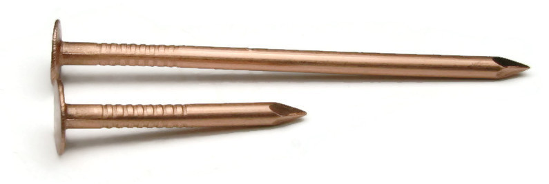 2 Roofing Nails 2 1/2" X 10GA 8D Smooth Copper Roofing/Slating Nails ...