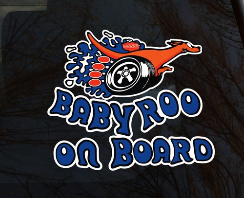 FORD SUPER ROO STICKER BABY ROO ON BOARD 240x200mm LRG FPV VINTAGE ...