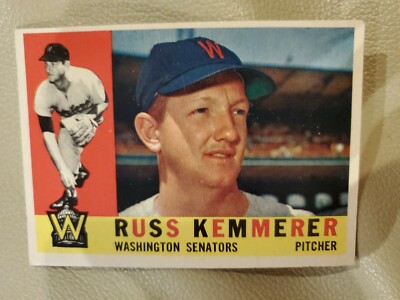 1960 Topps Russ Kemmerer Washington Senators #362 Baseball Card ...